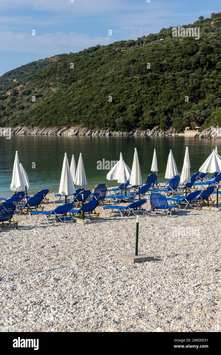 Amazing panoramic view of coastline of Lefkada, Ionian Islands, Greece ...