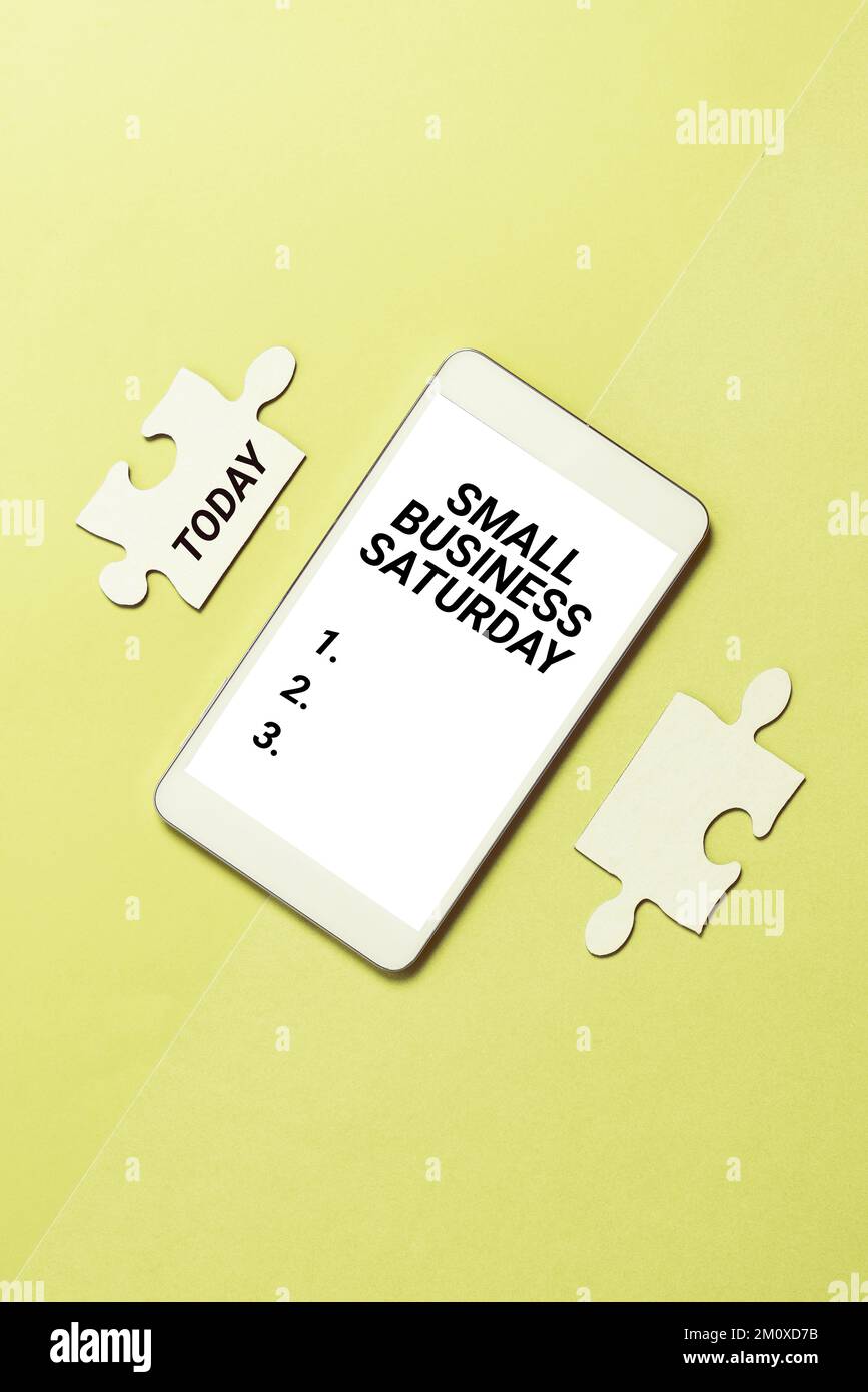 Text caption presenting Small Business Saturday, Internet Concept ...