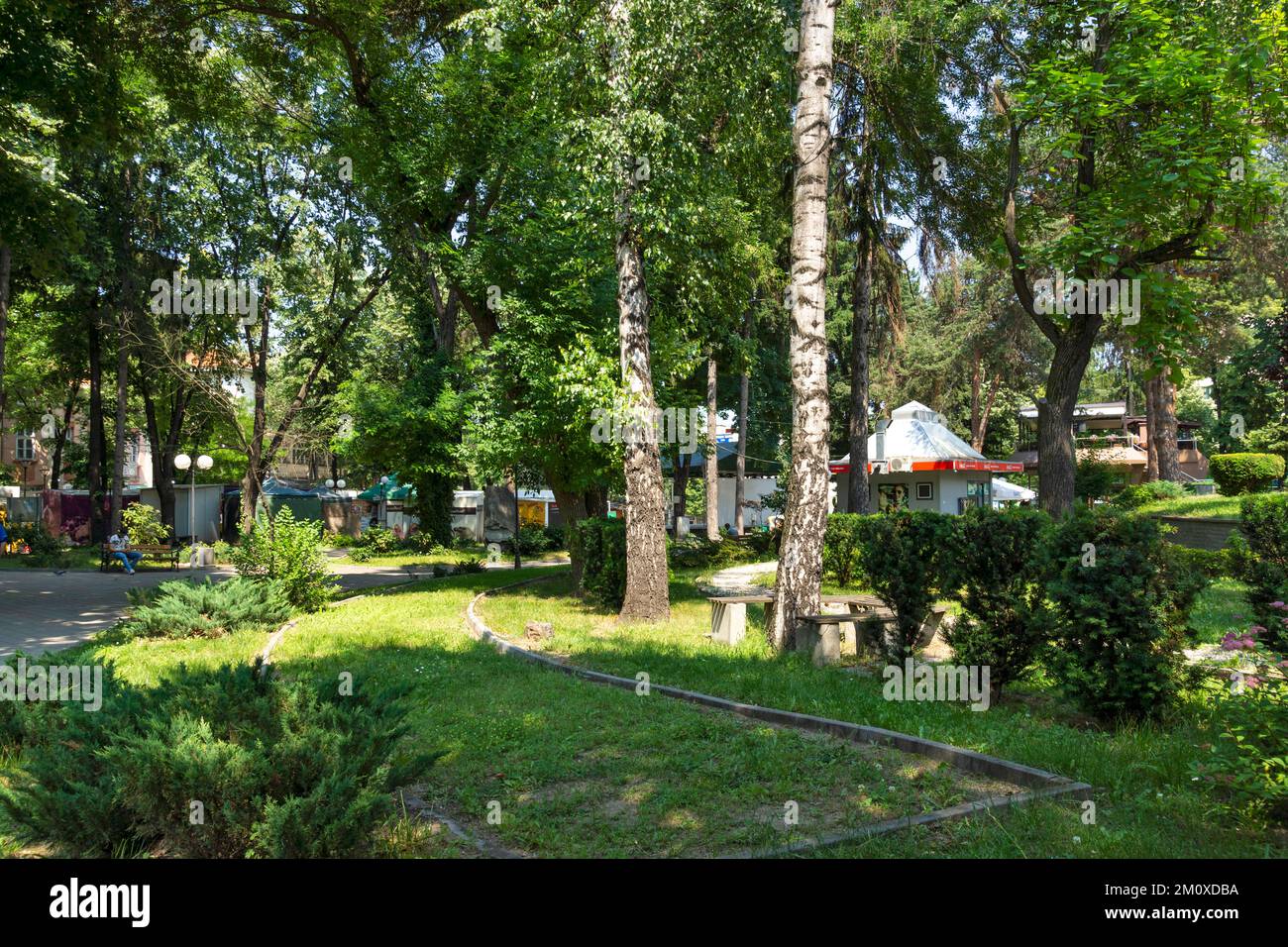 VELINGRAD, BULGARIA - JUNE 29, 2021: Center of famous spa resort of ...