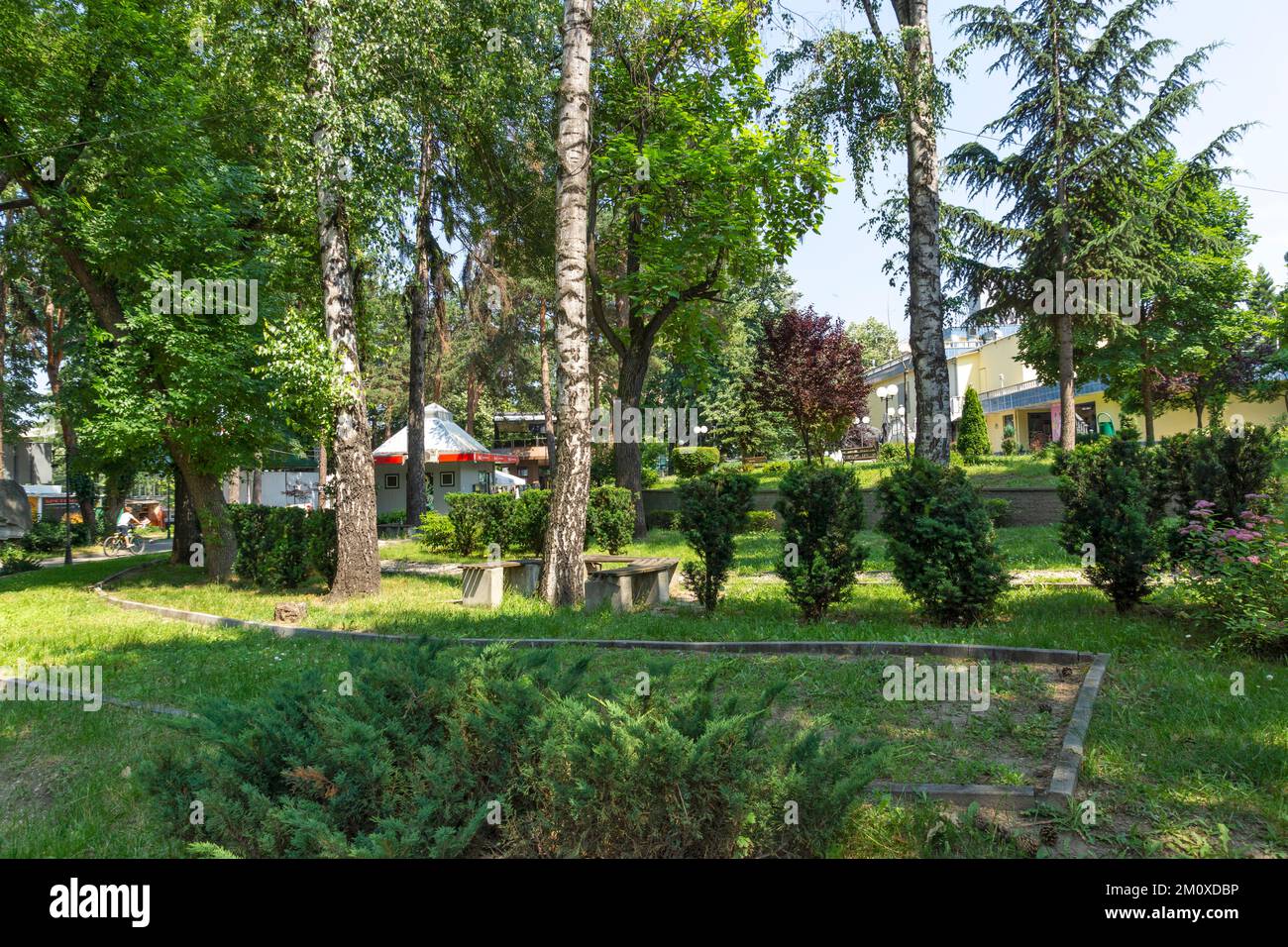 VELINGRAD, BULGARIA - JUNE 29, 2021: Center of famous spa resort of ...