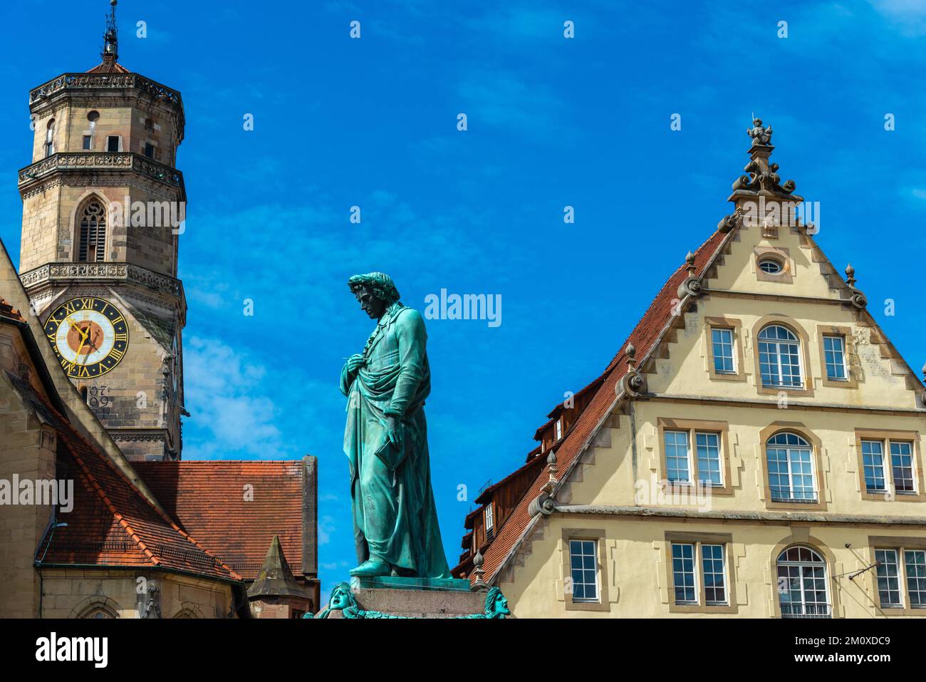 Schillerplatz, Stuttgart-Mitte, Old Town, historical buildings, poet ...
