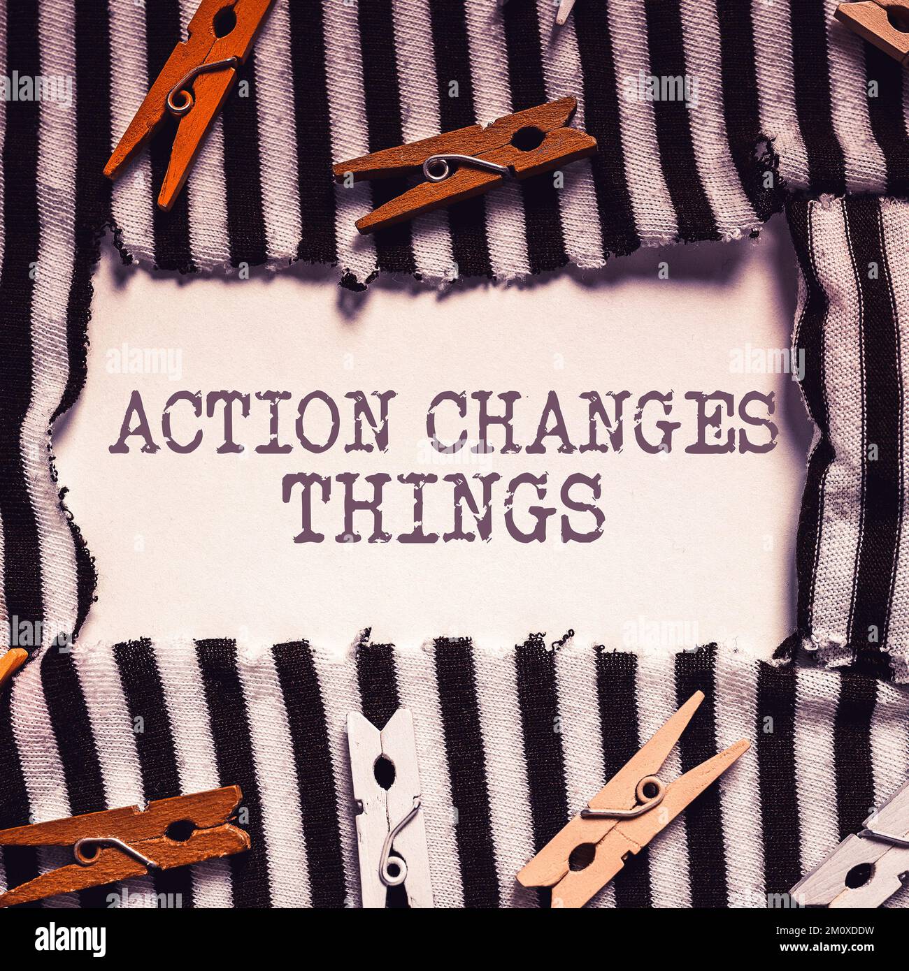 Conceptual caption Action Changes Things. Business concept doing ...