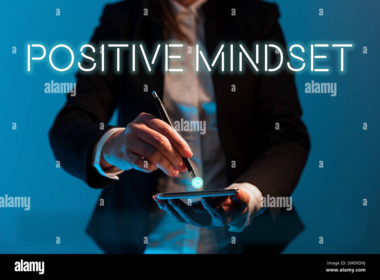 Sign displaying Positive Mindset. Business approach mental and ...