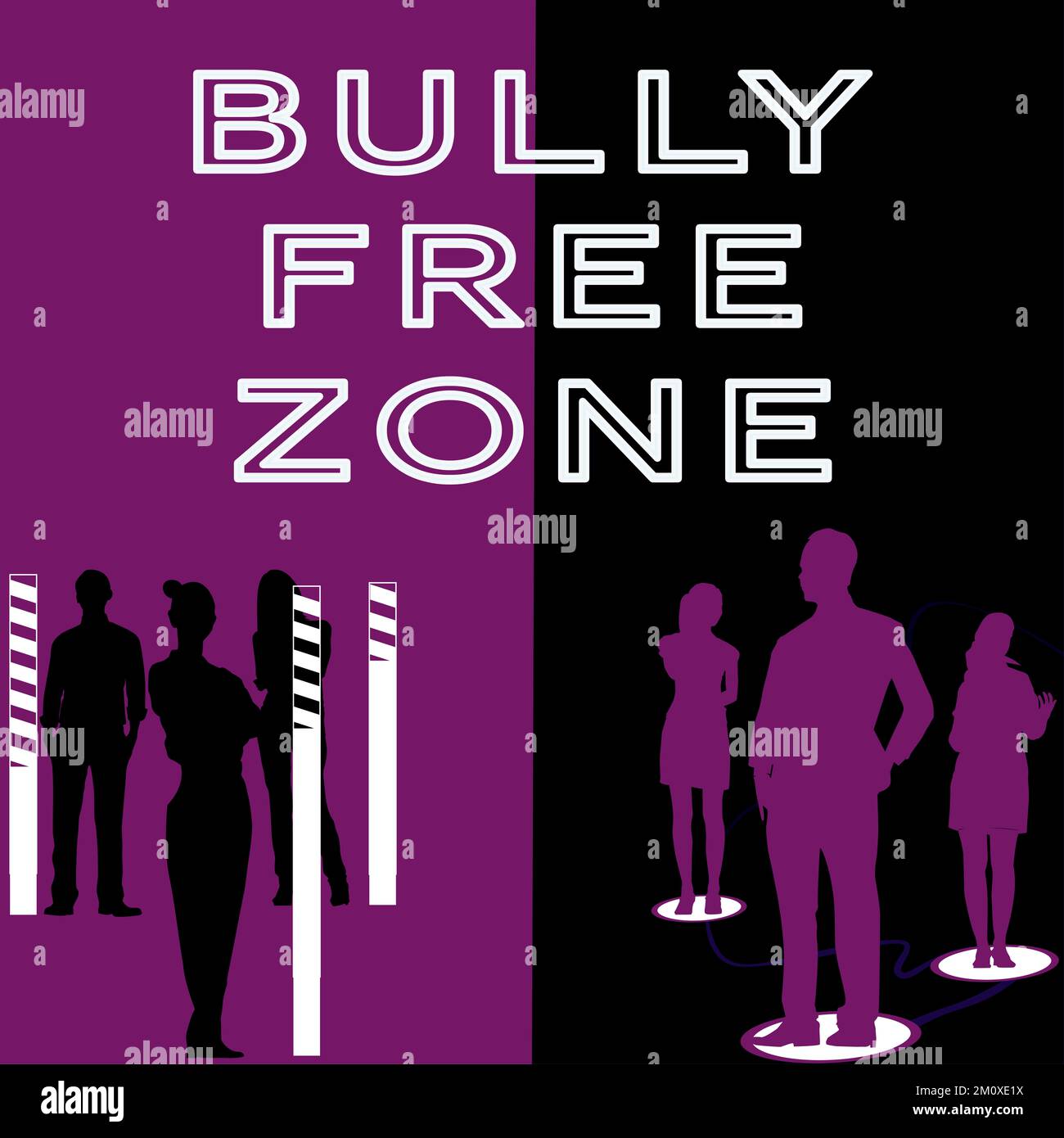 Text sign showing Bully Free Zone, Business approach Be respectful to ...