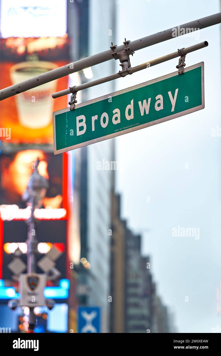 New York. Manhattan. United States. Broadway Stock Photo - Alamy