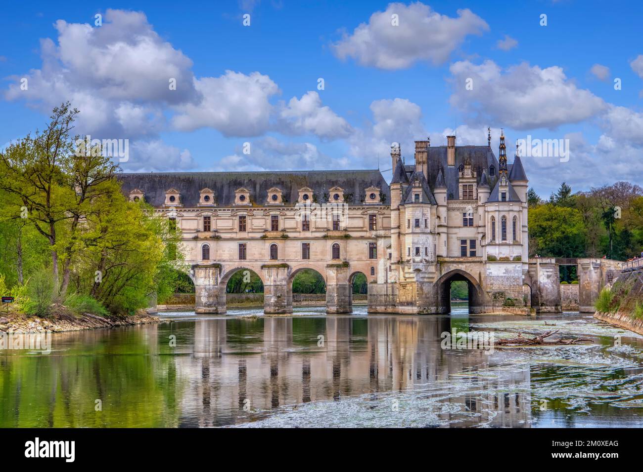 Chenonceau, France - April 16, 2019: Medieval castle in Chenonceaux ...