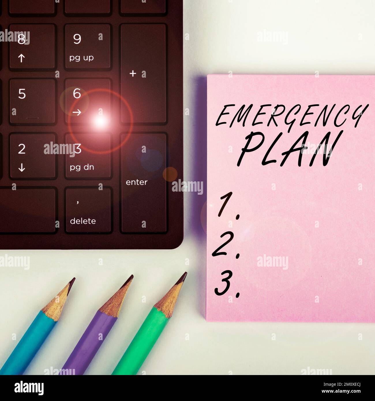 Sign displaying Emergency Plan. Conceptual photo Procedures for ...