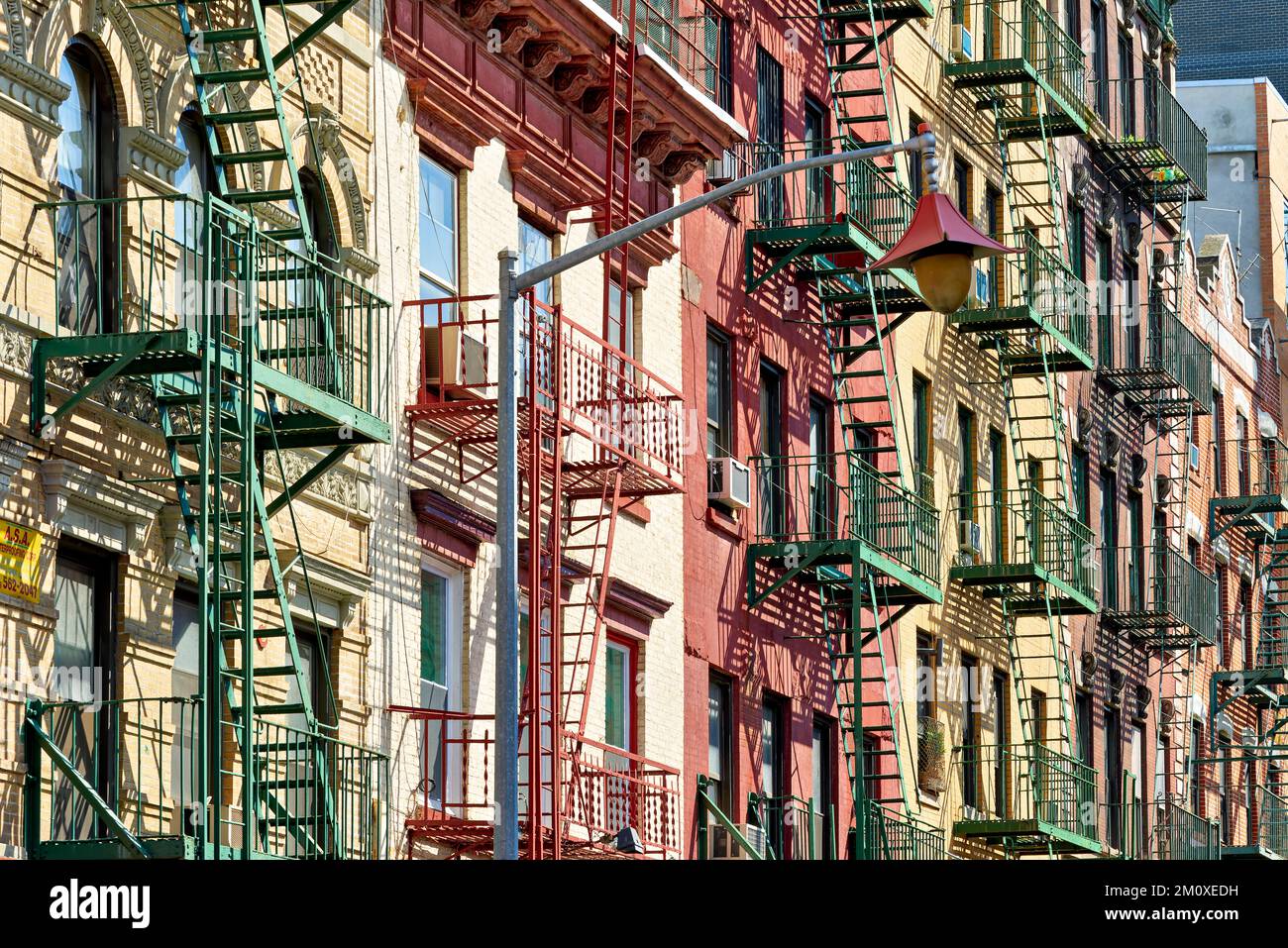 New York. Manhattan. United States. Fire escapes stairs Stock Photo - Alamy