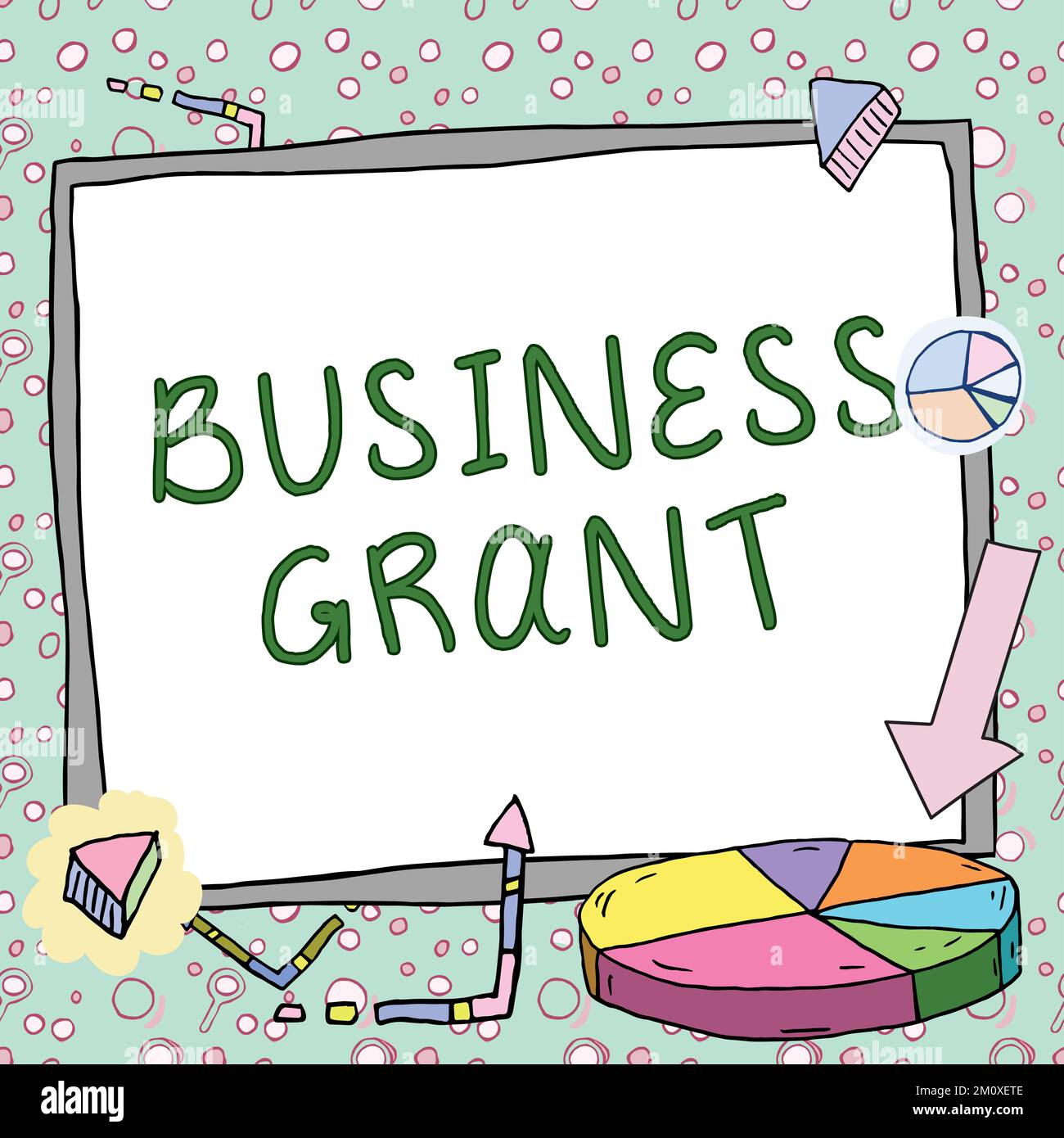 Text sign showing Business Grant, Word for Working strategies ...