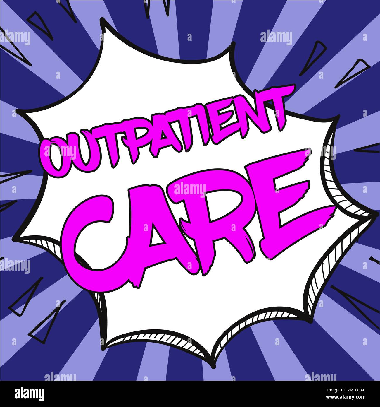 Hand writing sign Outpatient Care. Business showcase the final result ...