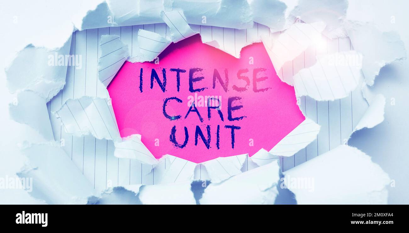 Conceptual display Intense Care Unit. Business approach a unit in a ...