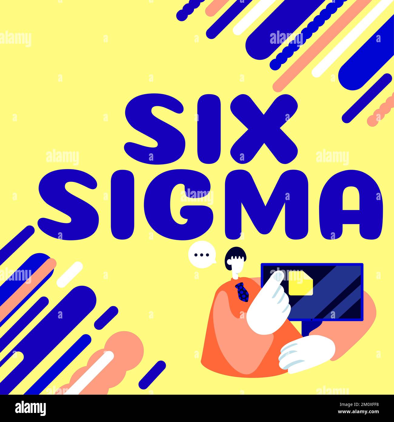 Sign displaying Six Sigma. Word Written on management techniques to ...