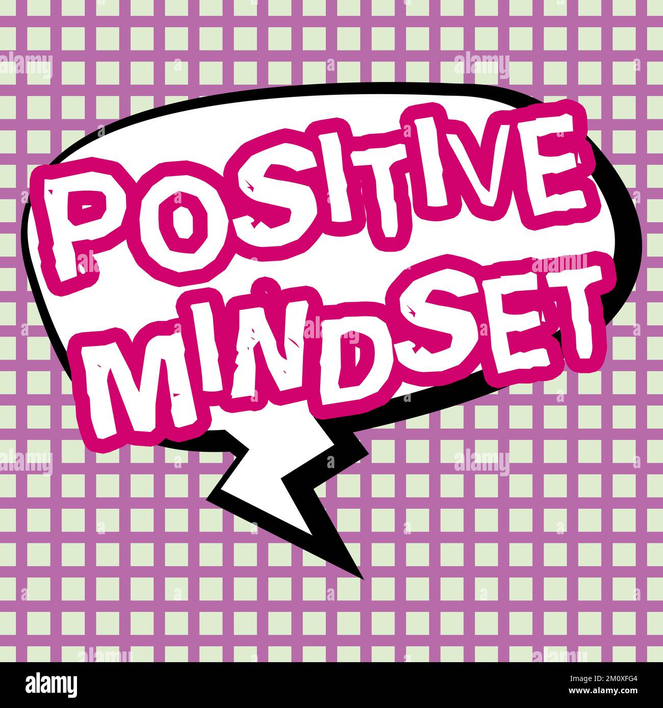 Sign displaying Positive Mindset. Concept meaning mental and emotional ...