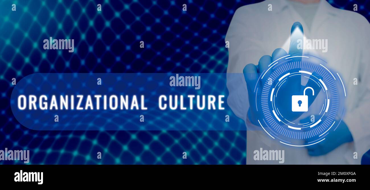 Writing displaying text Organizational Culture. Concept meaning the ...