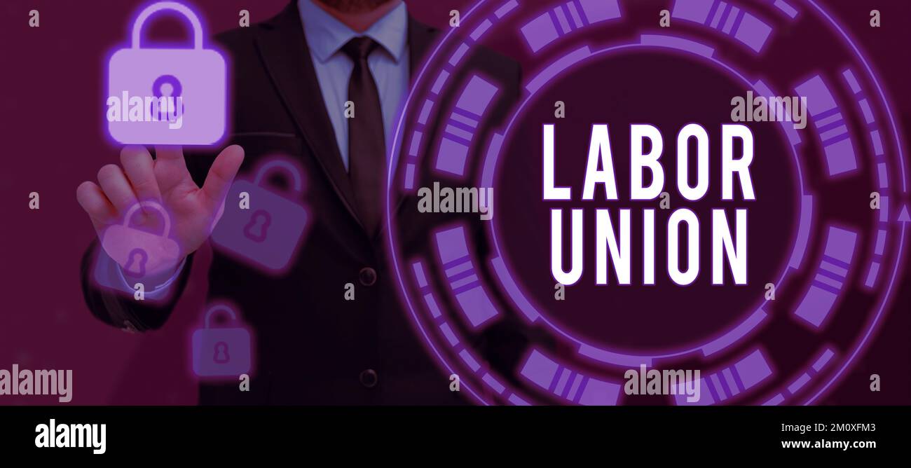 Conceptual display Labor Union. Business concept rules relating to ...
