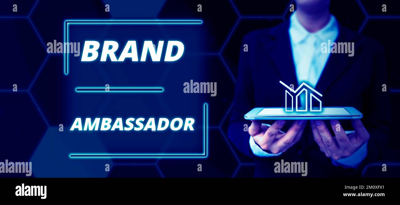 Conceptual display Brand Ambassador, Word Written on agent accredited ...