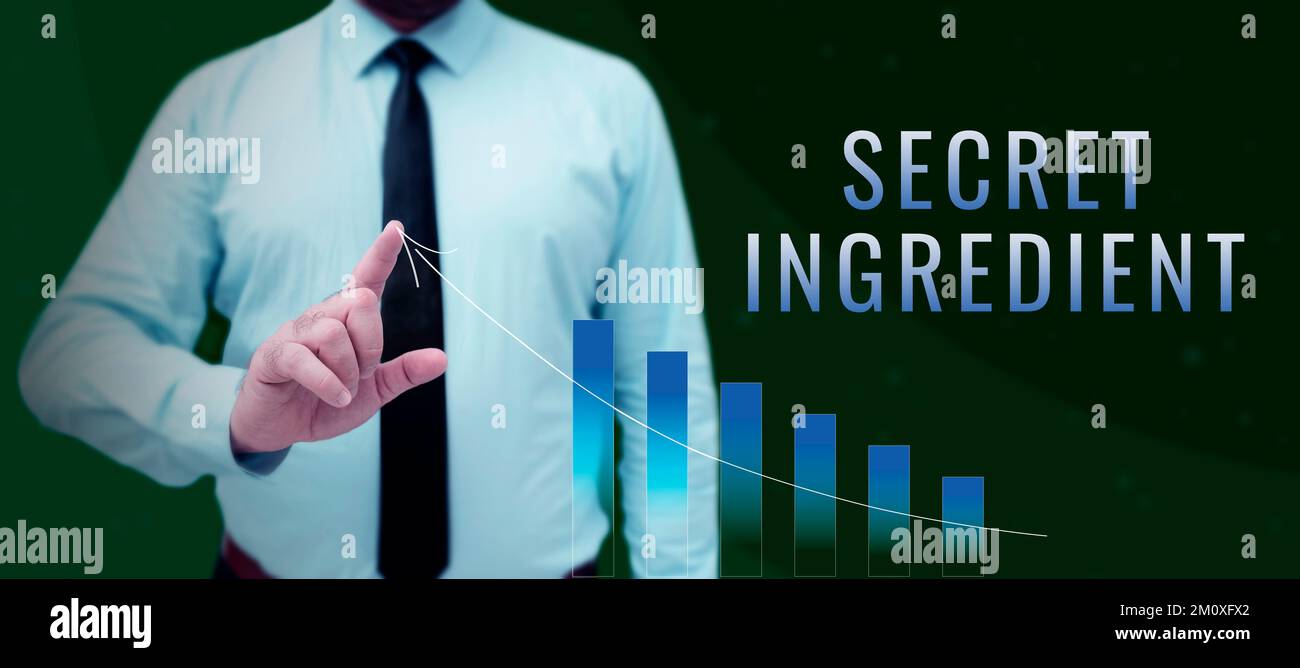 Conceptual display Secret Ingredient. Business concept special ...