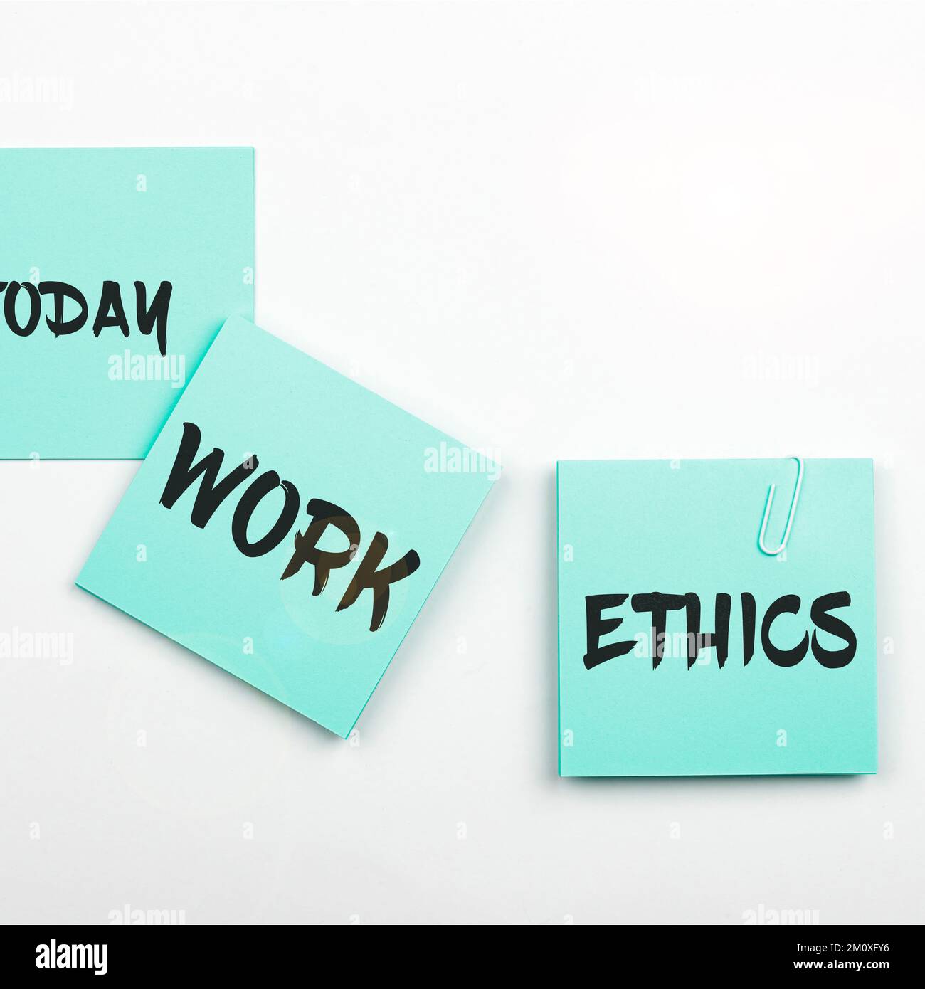 Text showing inspiration Work Ethics. Word Written on A set of values ...