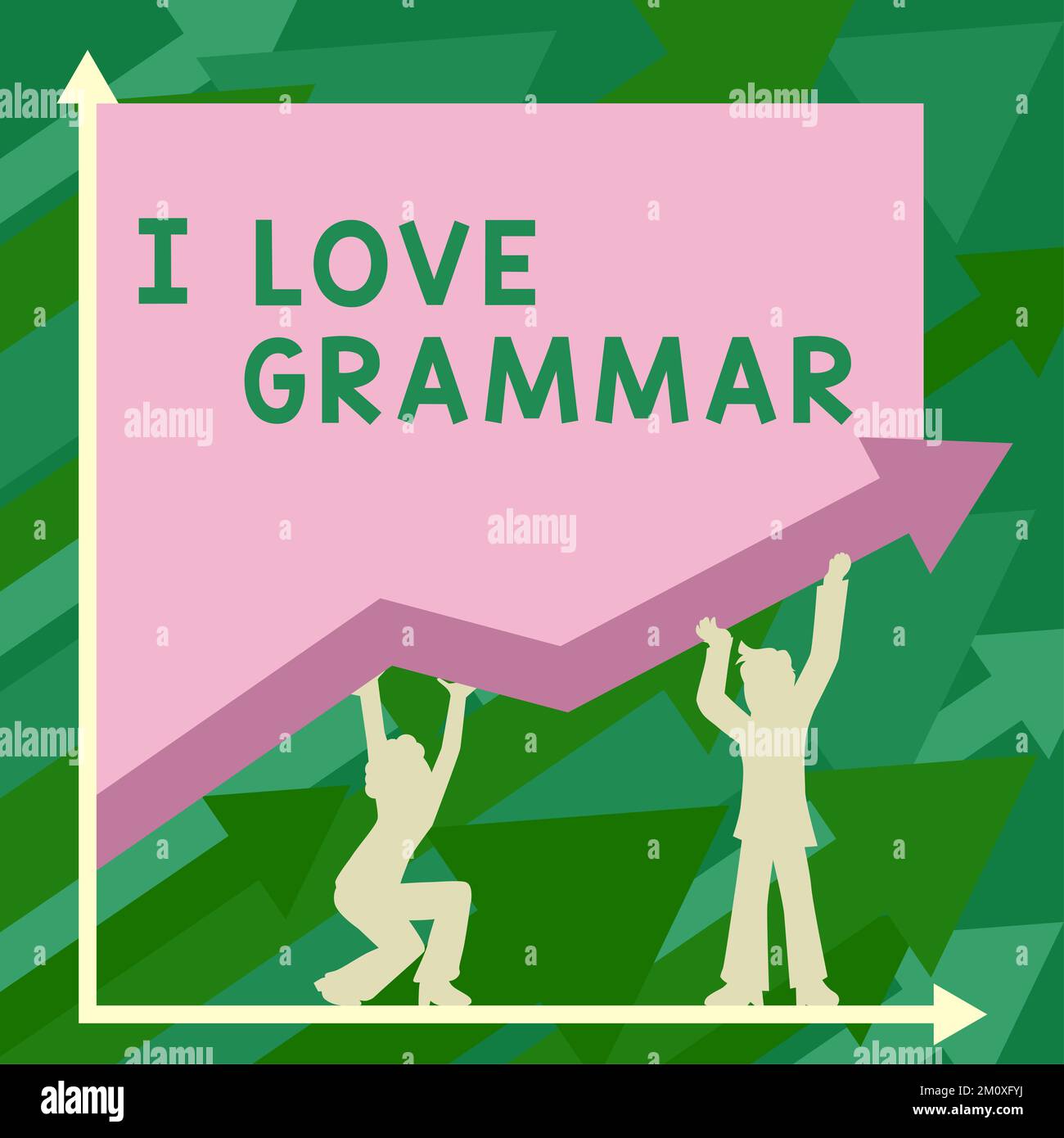 Sign displaying I Love Grammar. Business showcase act of admiring ...