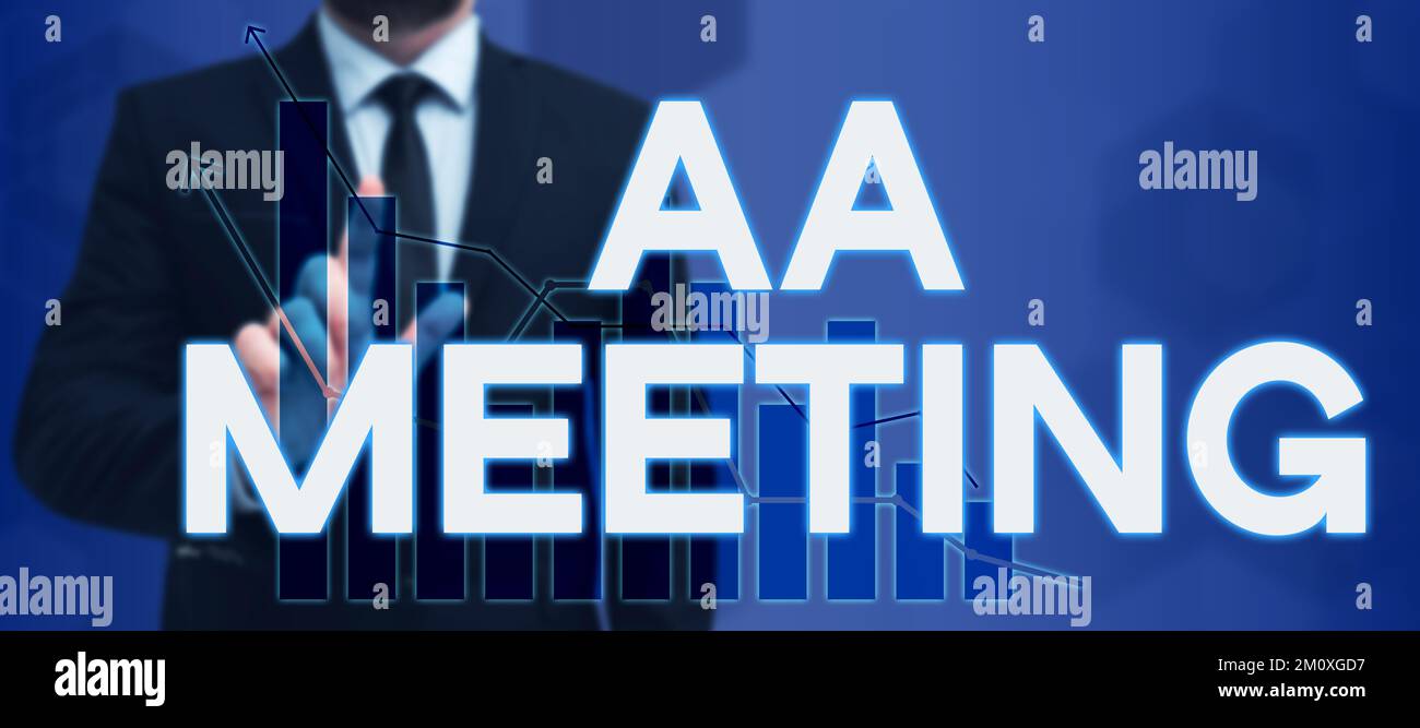 Writing displaying text Aa Meeting. Word Written on gathering of ...