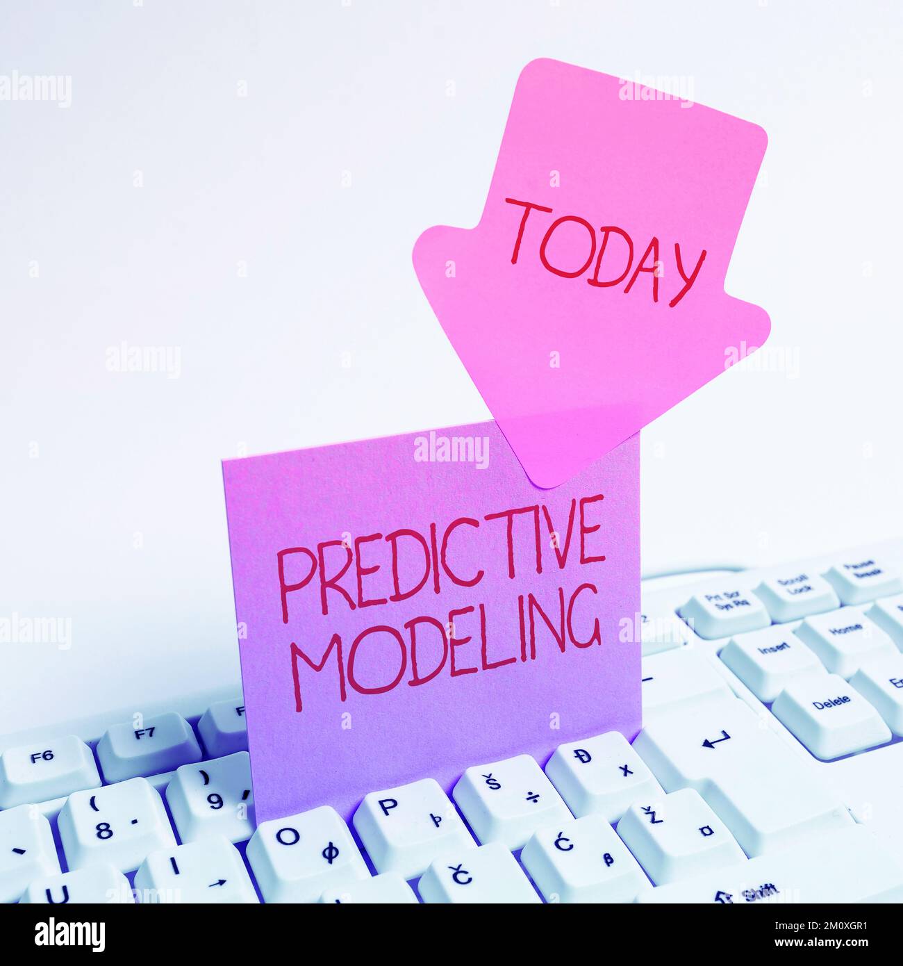 Hand writing sign Predictive Modeling. Concept meaning maintenance ...