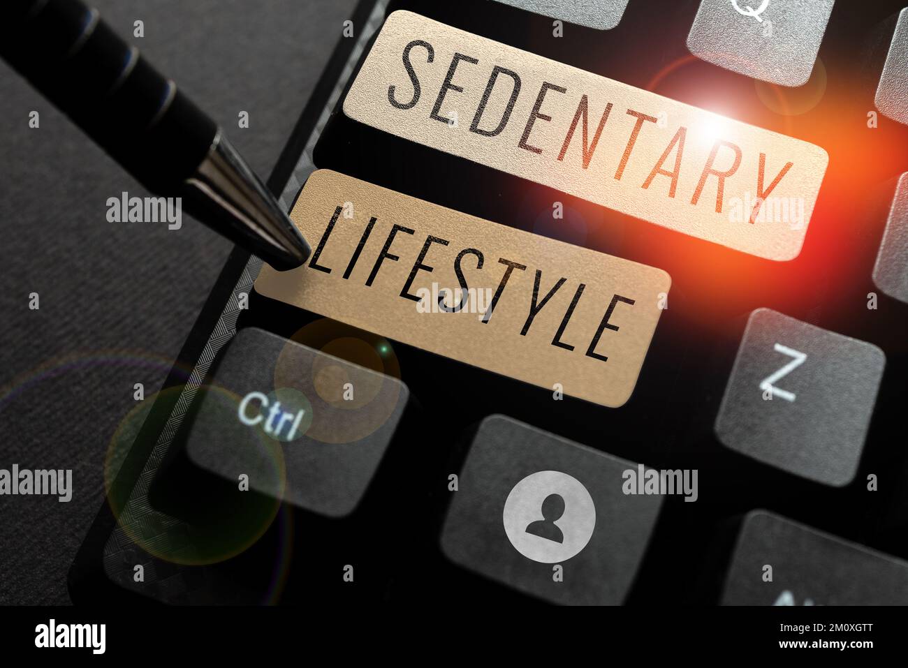 Conceptual display Sedentary Lifestyle. Word for ways and means of life ...