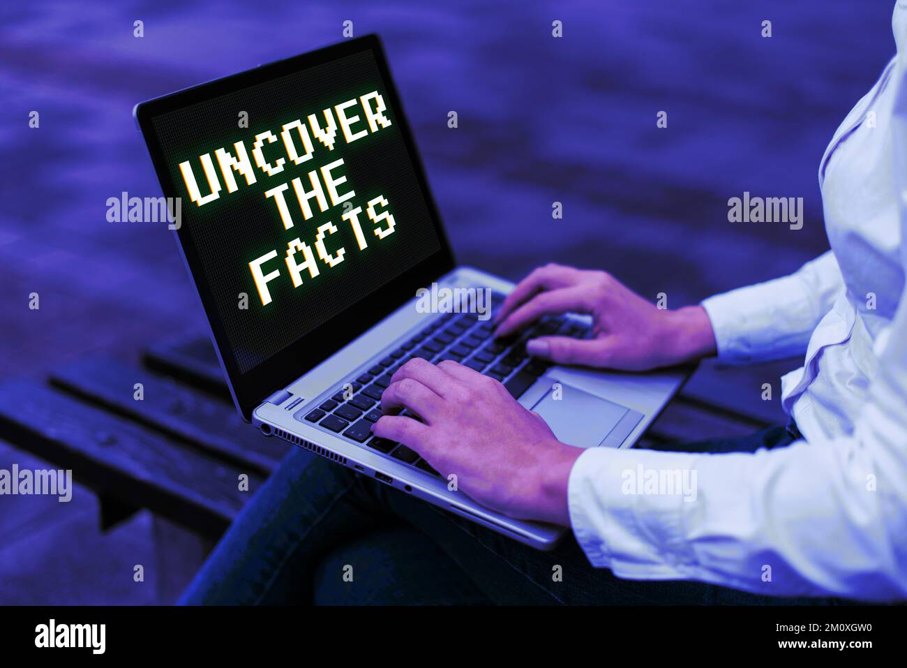 Conceptual display Uncover The Facts, Business concept Find the truth ...