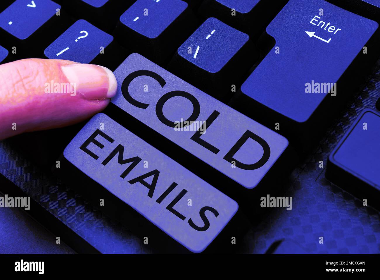 Text sign showing Cold Emails. Concept meaning unsolicited email sent ...