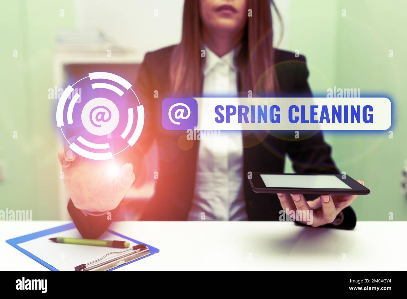 Writing displaying text Spring Cleaning, Concept meaning practice of ...