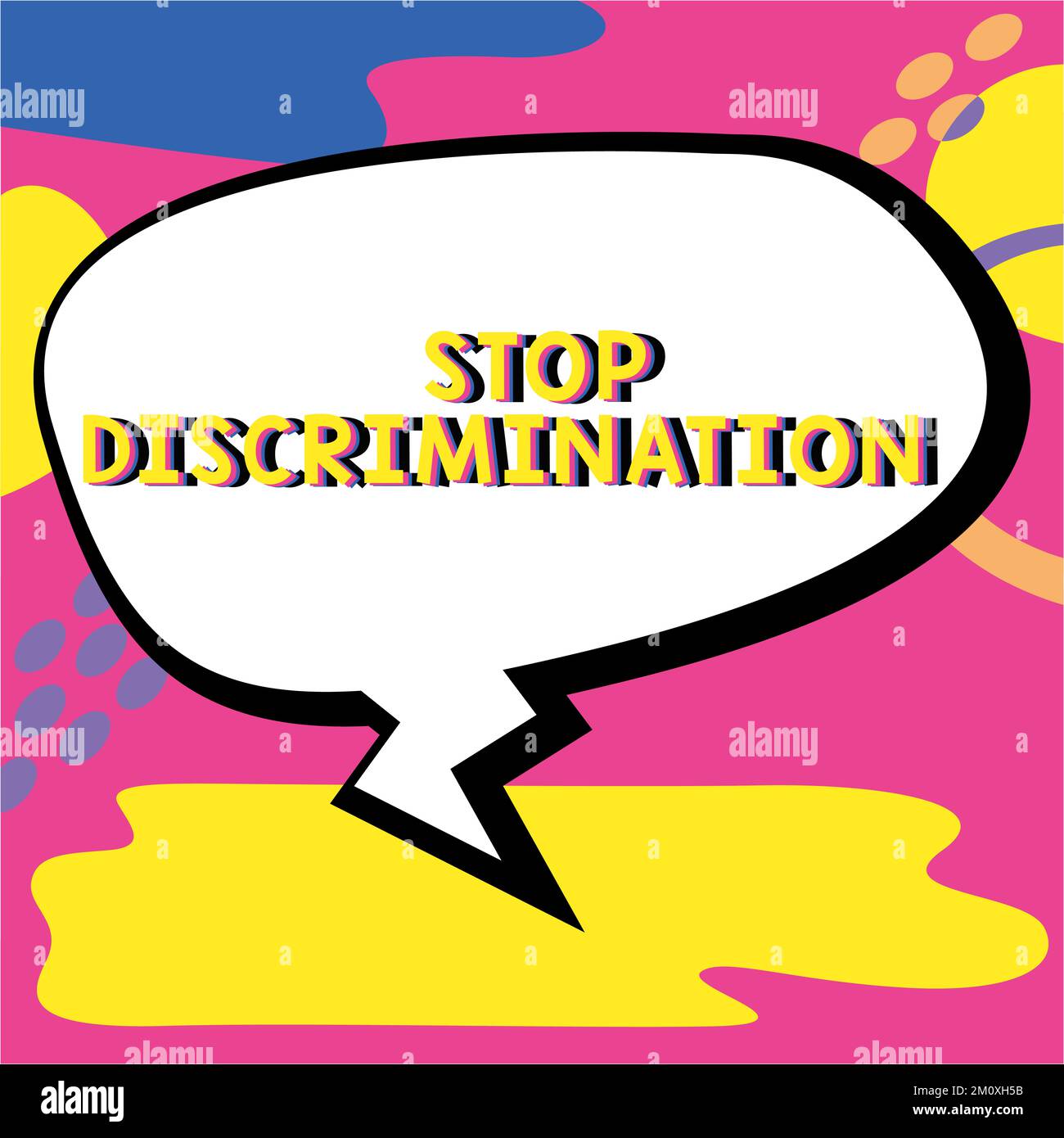 Inspiration showing sign Stop Discrimination. Word for Prevent Illegal ...