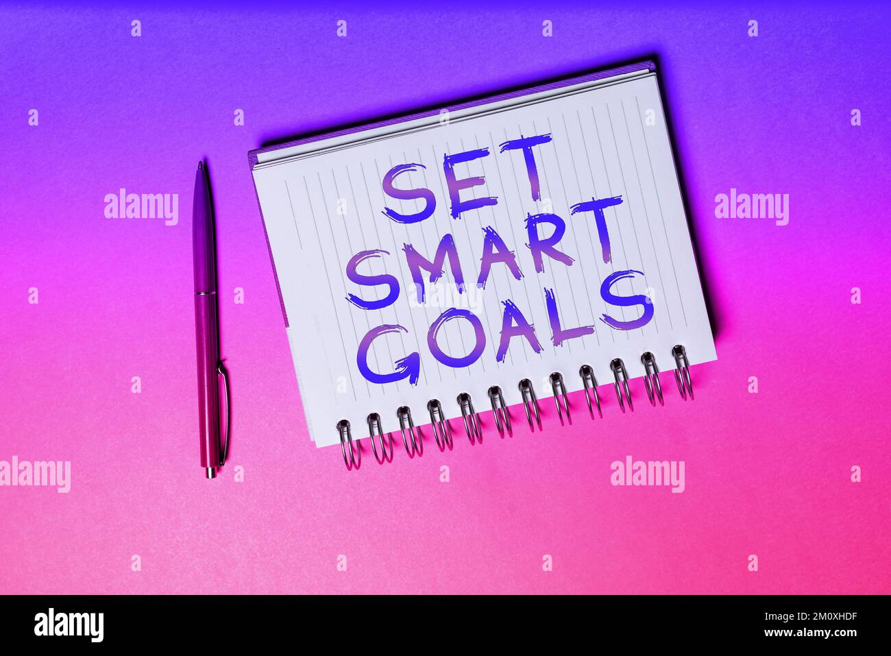 Handwriting text Set Smart Goals, Business approach Establish ...
