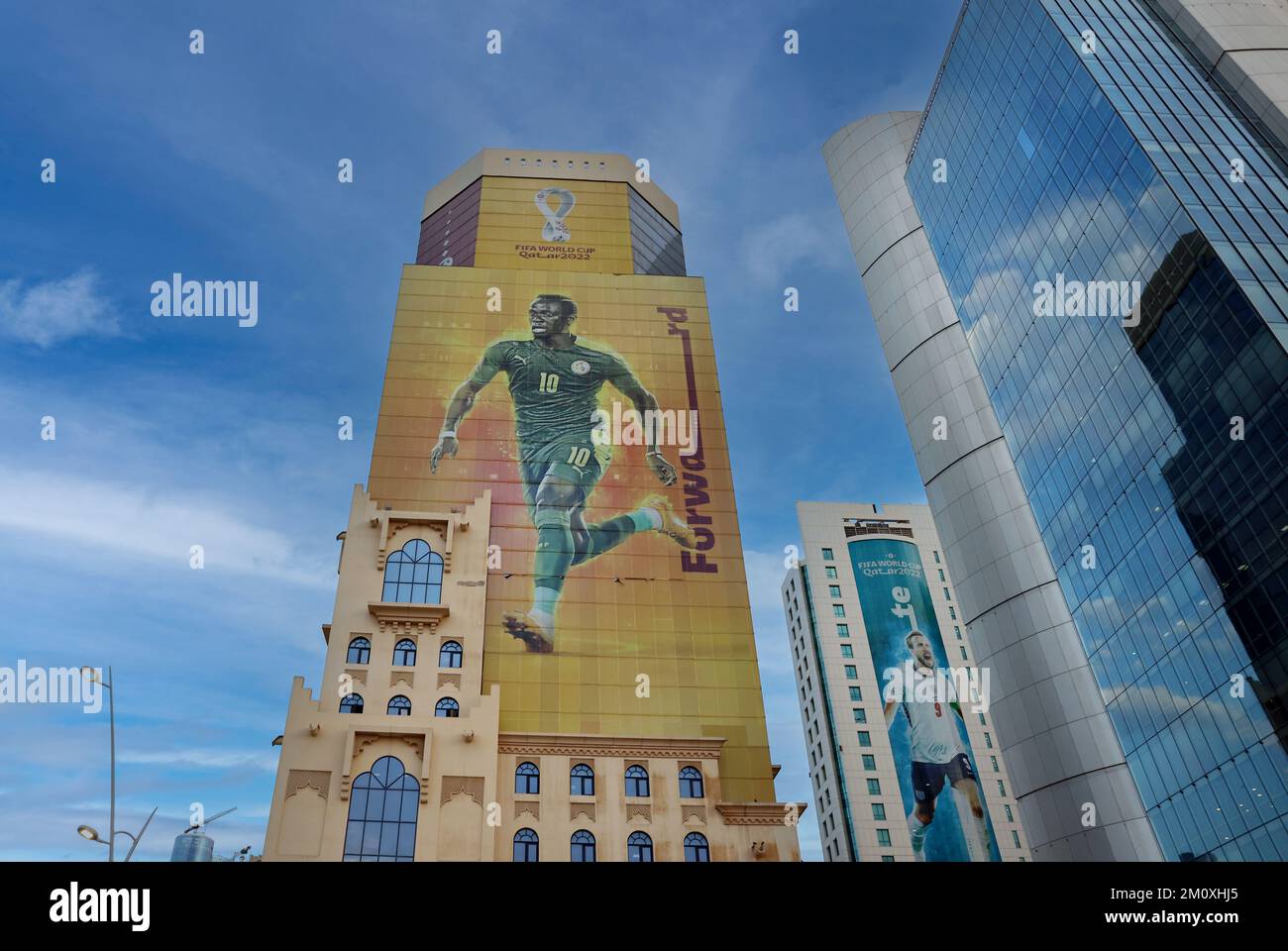 Doha, Qatar, 8th December 2022. General views of World Cup promotional ...