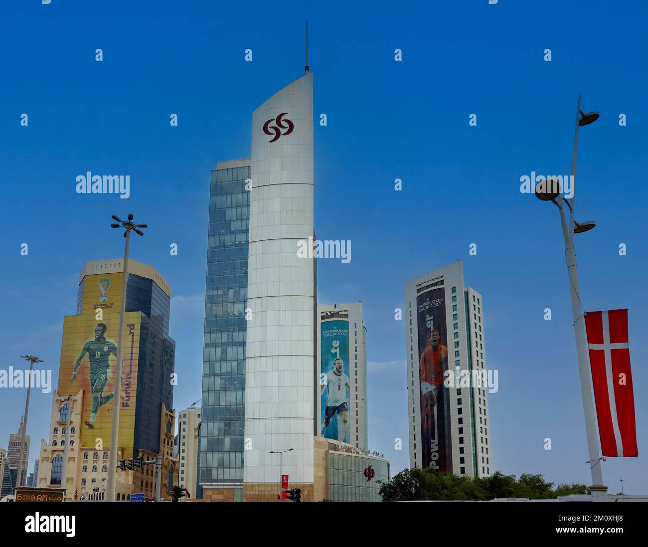 Doha, Qatar, 8th December 2022. General views of World Cup promotional ...