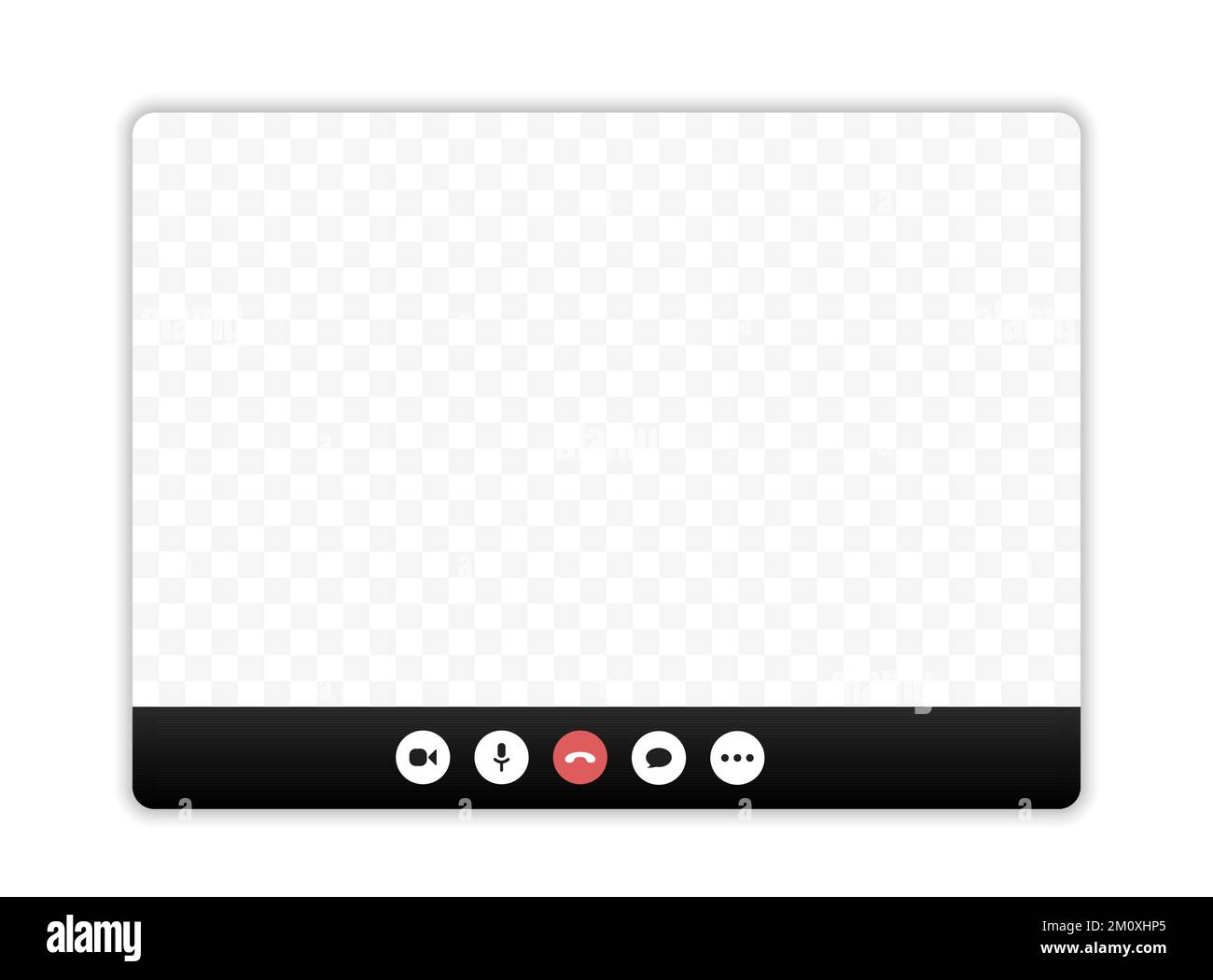 Video call screen template. Video call interface. Vector page of the ...