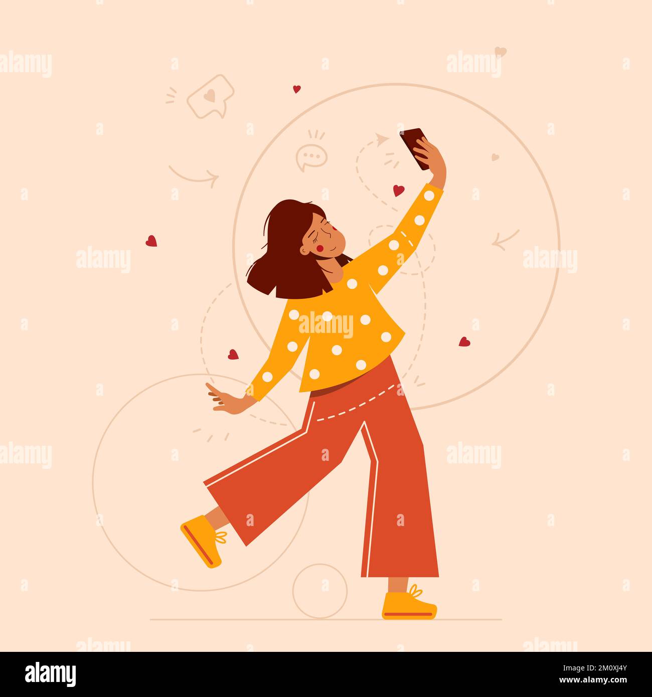 Young person social media Stock Vector Images - Alamy