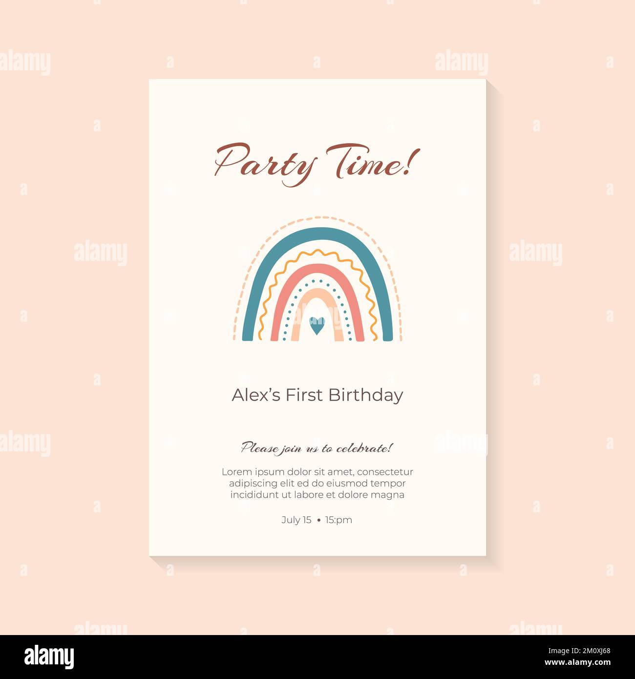 Boho rainbow vector vectors hi-res stock photography and images - Alamy