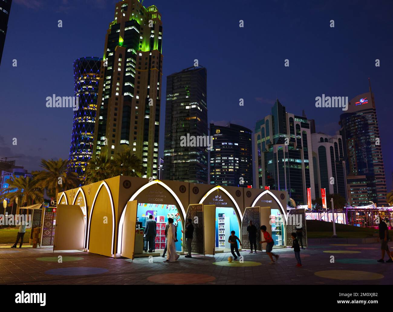 Doha, Qatar, 8th December 2022. General views of World Cup promotional ...
