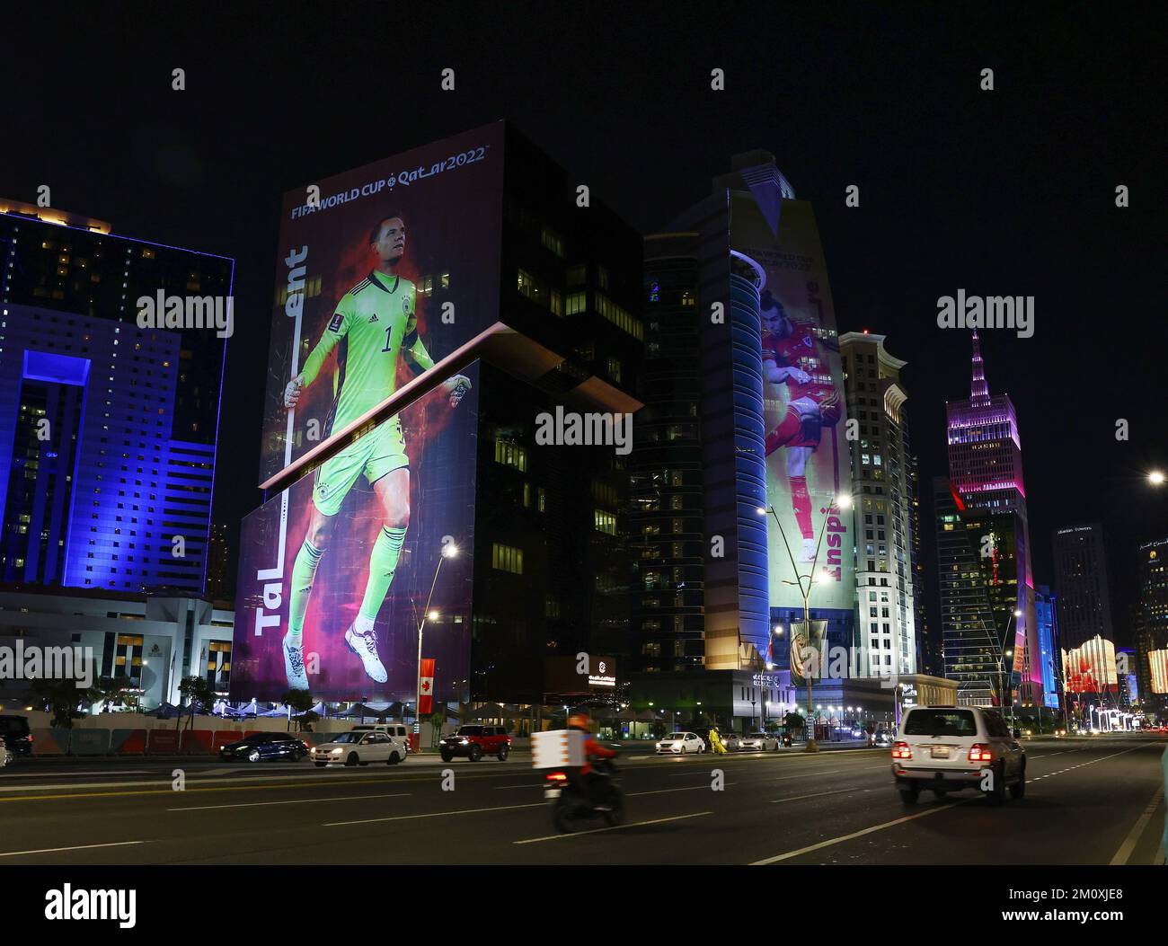 Doha, Qatar, 8th December 2022. General views of World Cup promotional ...