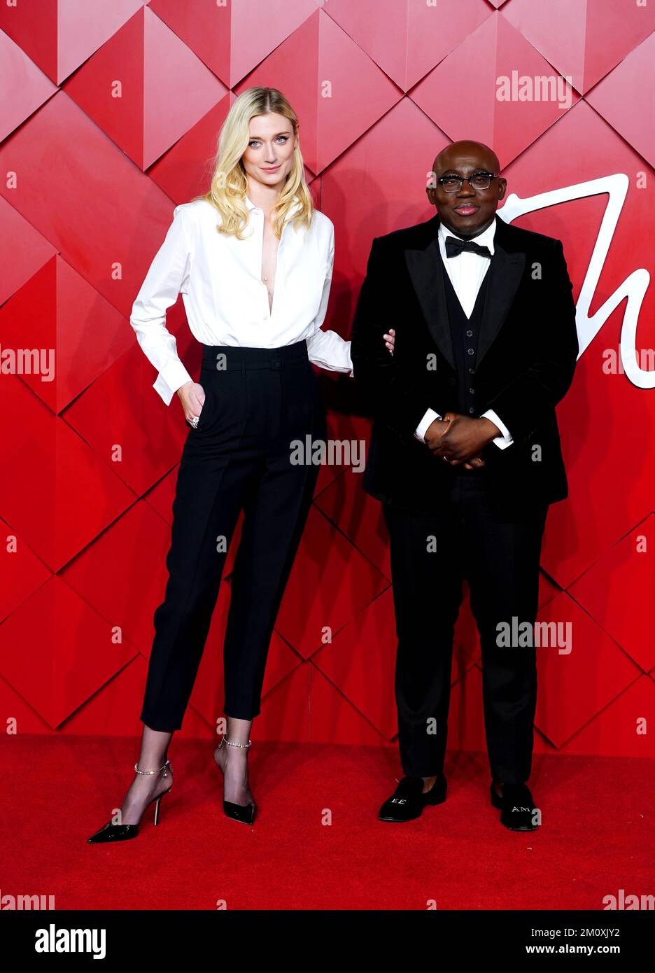 Elizabeth Debicki (left) and Edward Enninful attending the Fashion ...