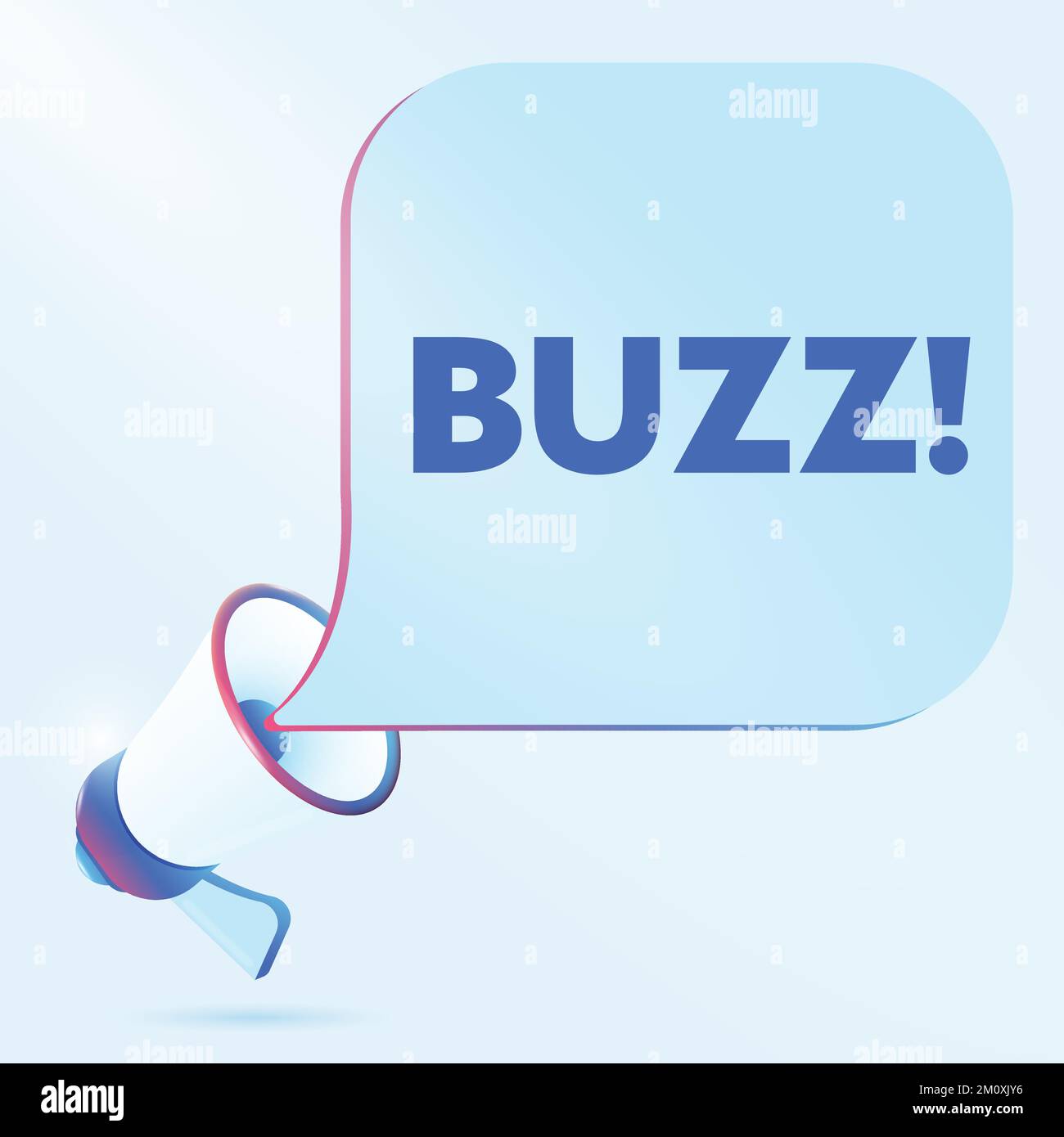 Buzz text 3d realistic megaphone hi-res stock photography and images ...