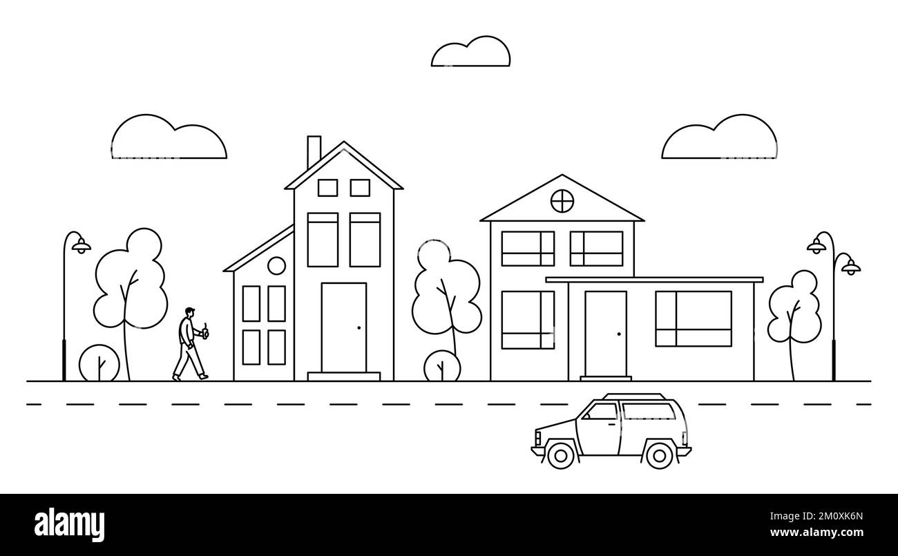 Neighborhood Clip Art Black And White