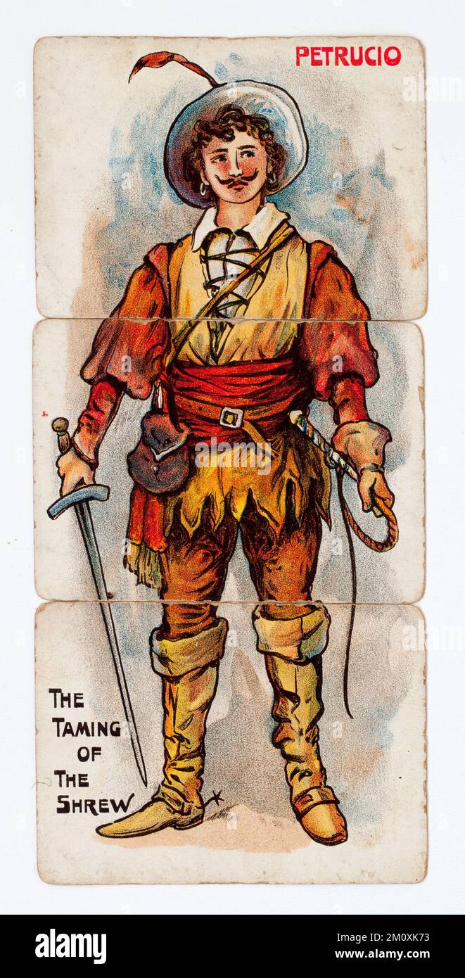 Vintage Playing Card Illustration - Shakespeares Petrucio - The Taming ...