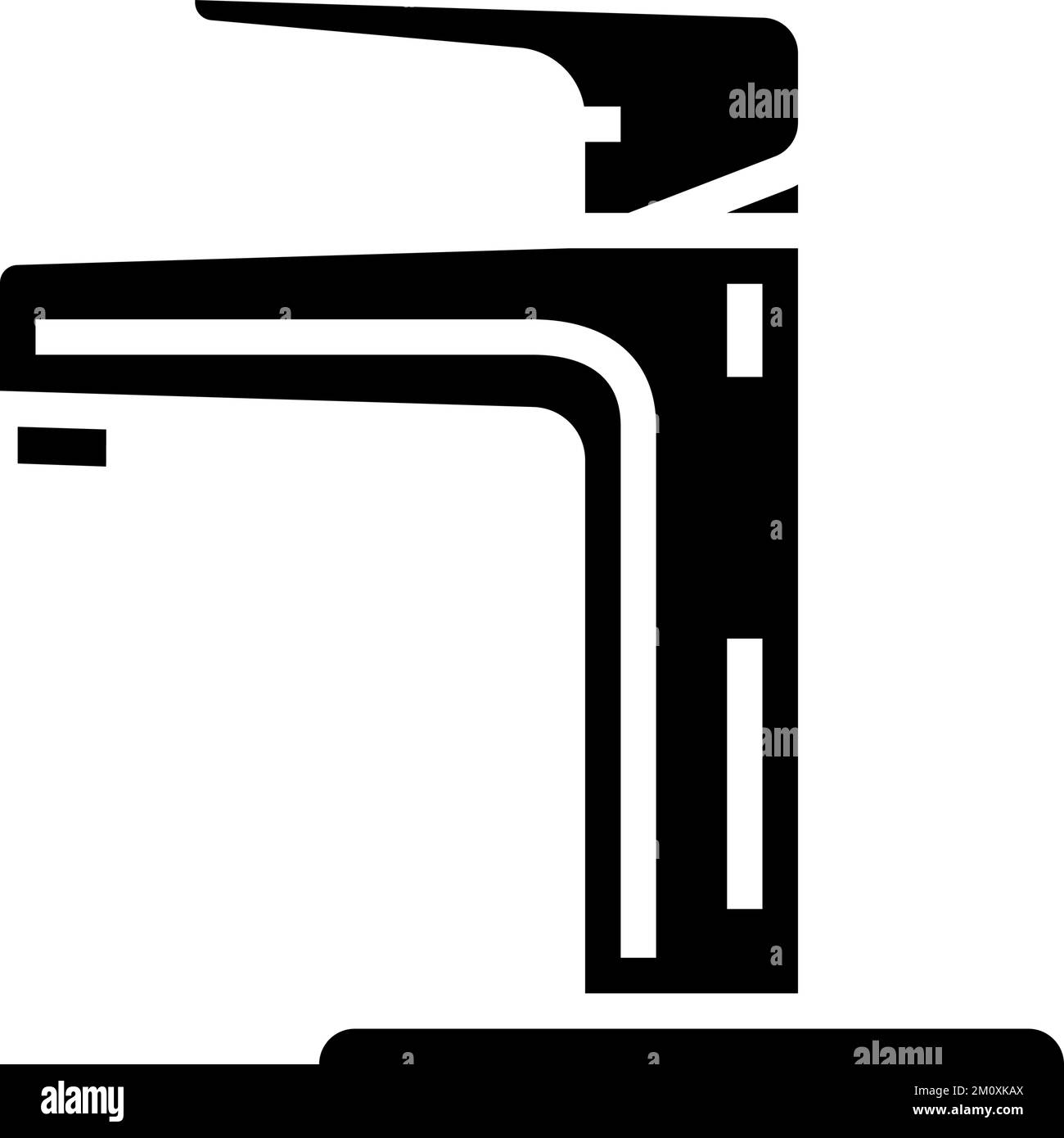 chrome faucet water glyph icon vector illustration Stock Vector Image ...