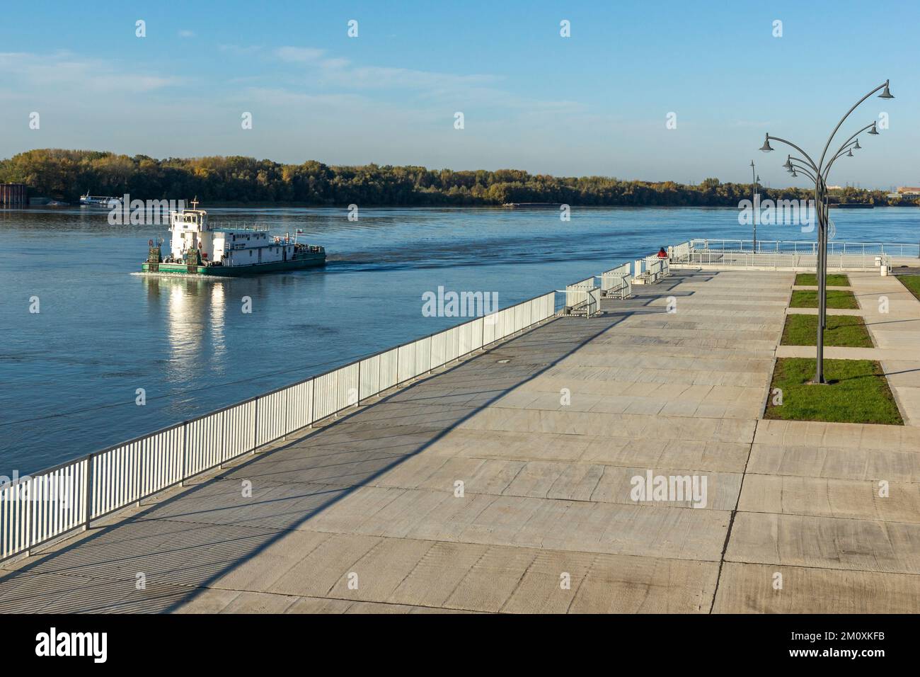 RUSE, BULGARIA -NOVEMBER 2, 2020: Typical Building and street at the ...