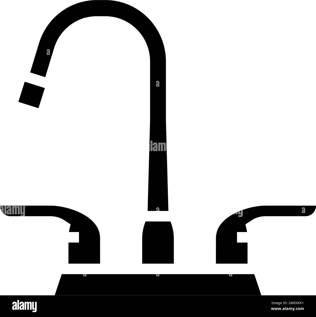 sink faucet water glyph icon vector illustration Stock Vector Image ...