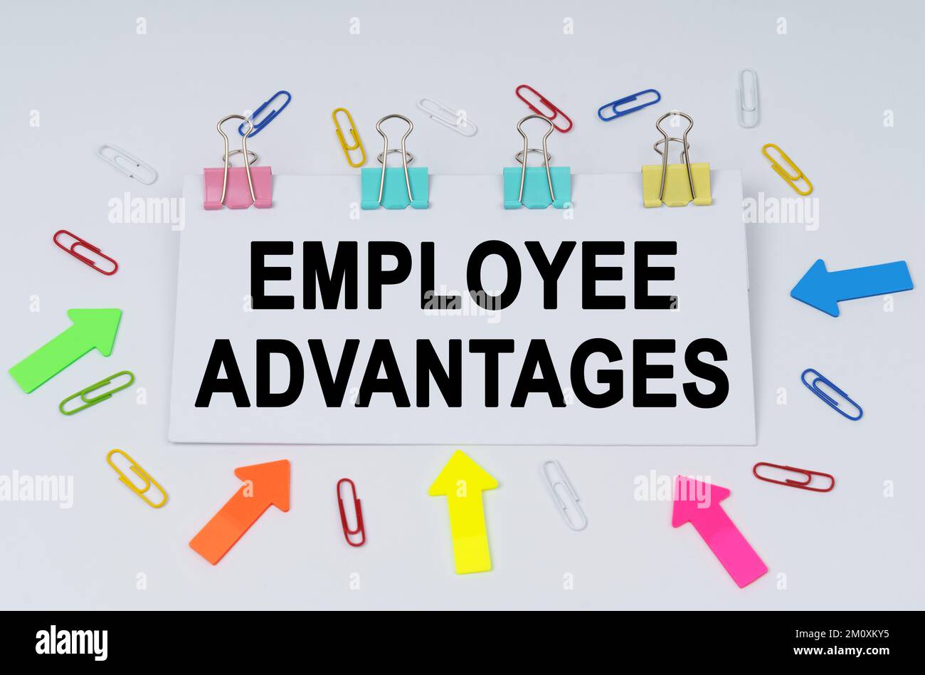 Business and finance concept. On the table there are paper clips and ...