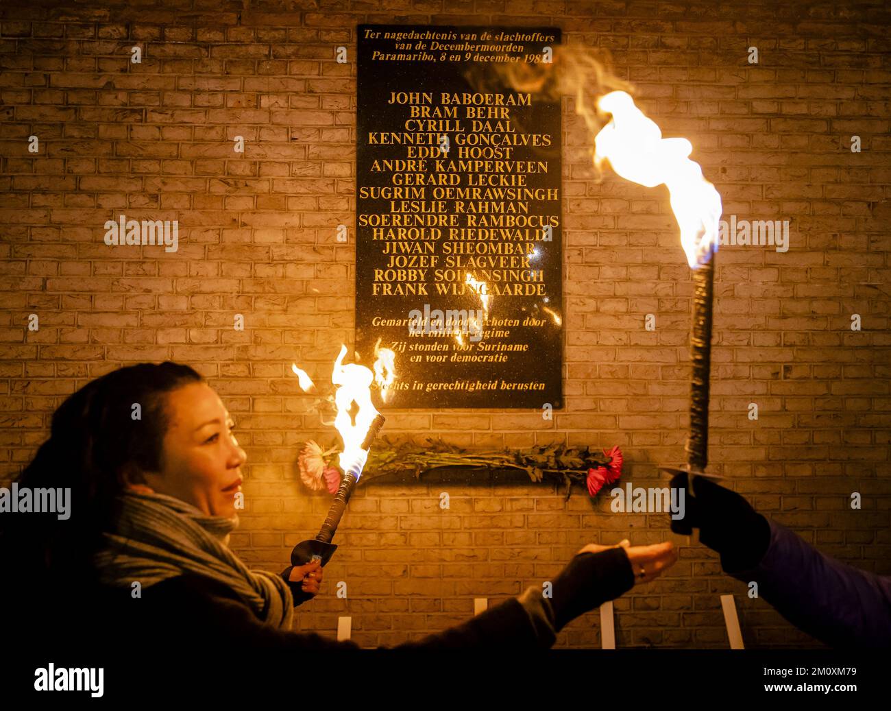 AMSTERDAM - 08/12/2022, Interested parties during the commemoration of ...