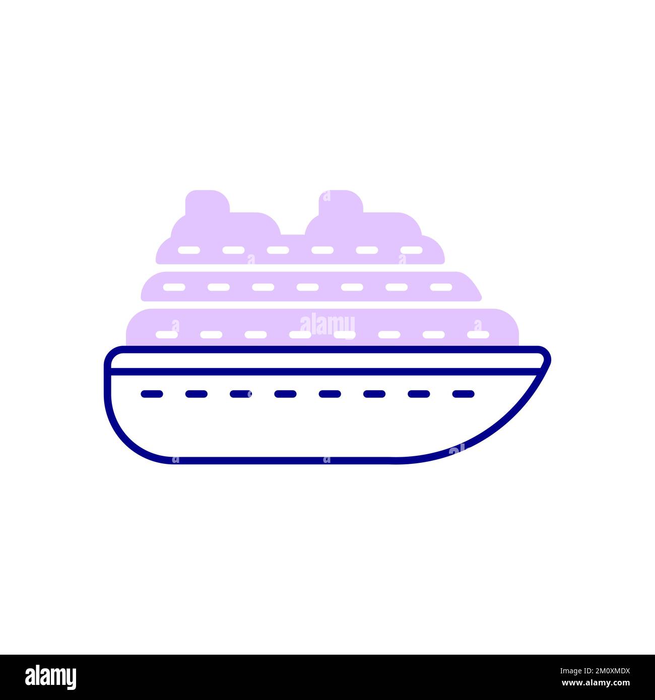 Cruise Ship Icon, Travel Through the Ocean on a Luxury Yacht Stock ...