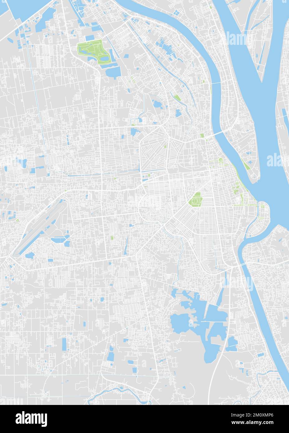 City map Phnom Penh, color detailed plan, vector illustration Stock ...