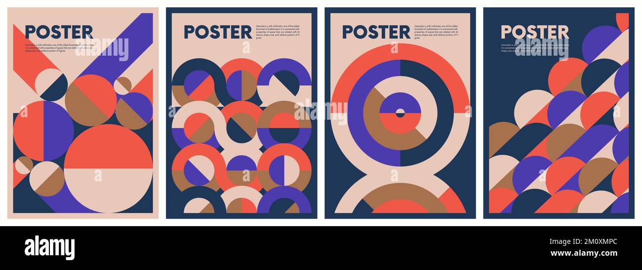 Colorful pattern in trendy flat style, minimal abstract art using ... Colorful pattern in trendy flat style, minimal abstract art using ...